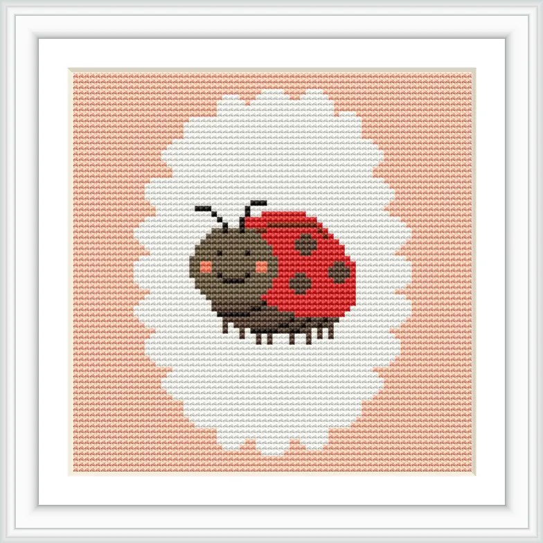 Cross stitch pattern. Charming Ladybug Delight. Charming Ladybug ...