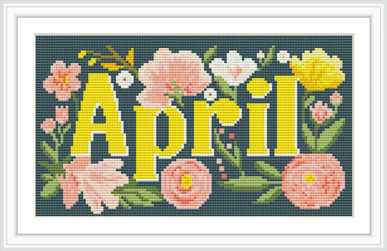 Cross stitch pattern. April Blossoms Delight. April Blossoms Delight ...